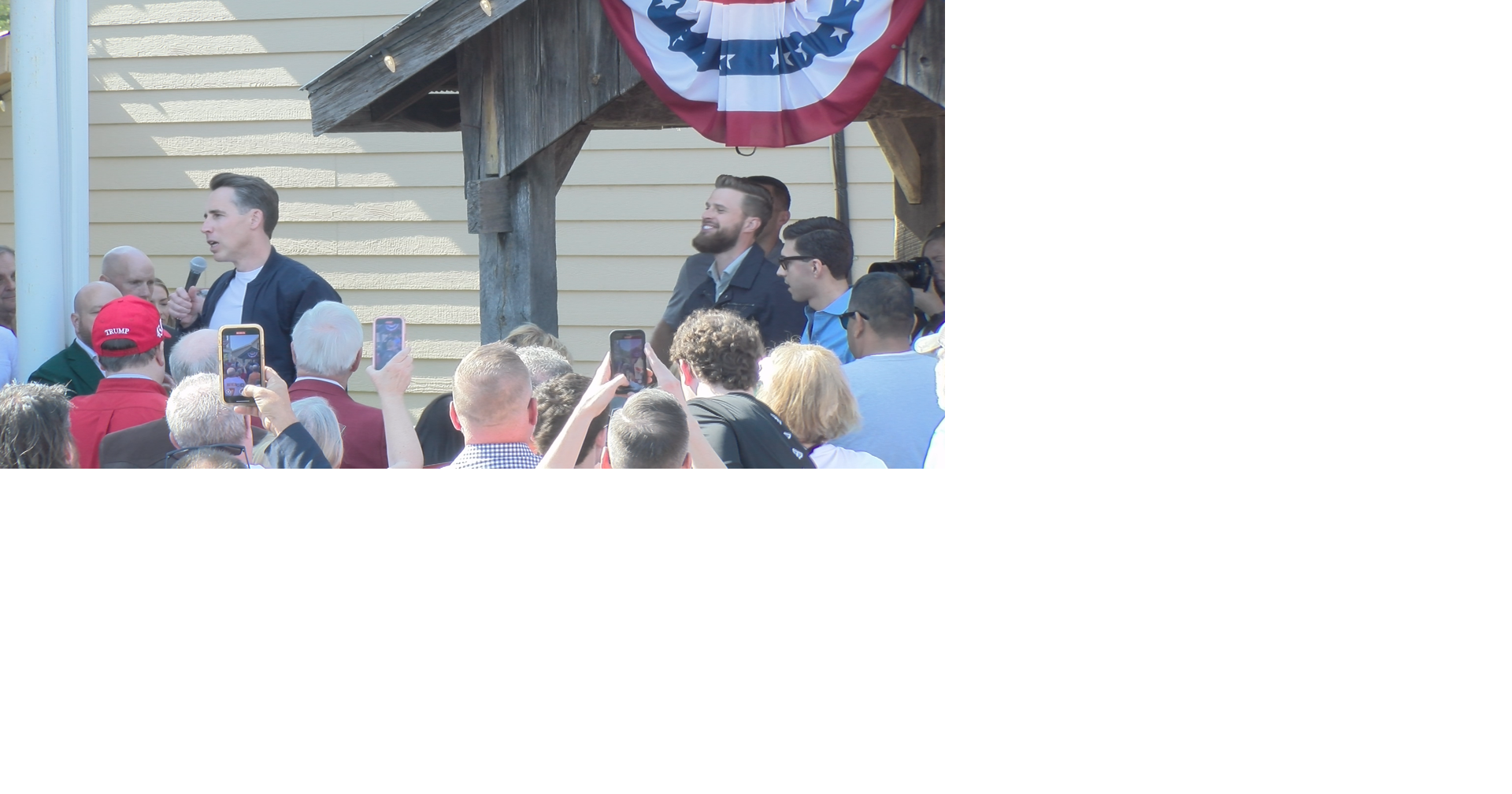 U.S. Senator Josh Hawley holds rally in Parkville | Local | kq2.com