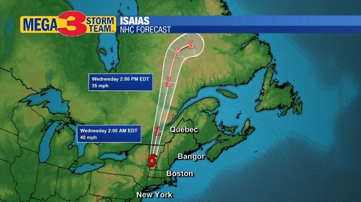 Weakening Isaias moves into Canada | Hurricane Tracker | ktbs.com