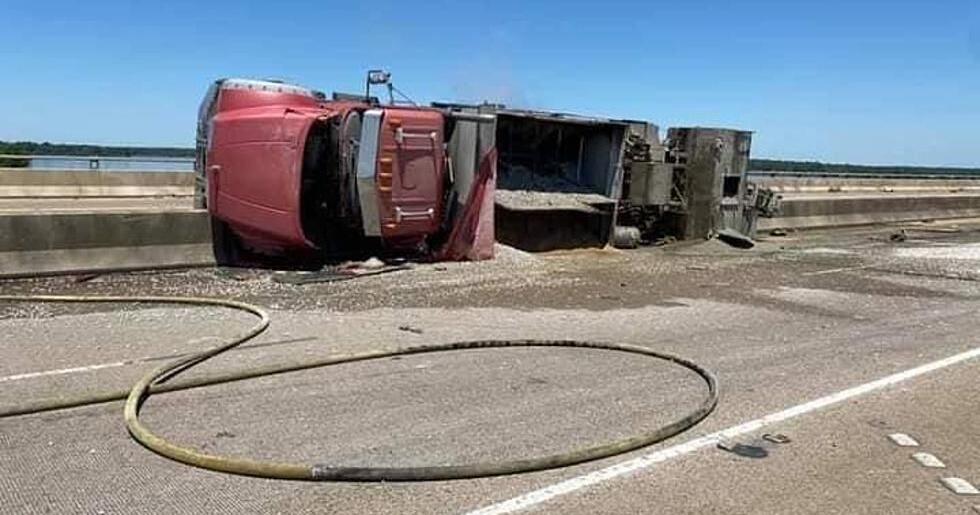 Wreckage from truck fire on Cross Lake bridge being removed | News ...
