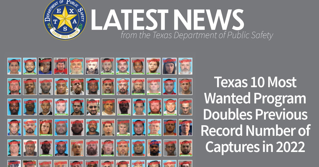 Texas DPS Ten Most Wanted Program doubled record of captures ...