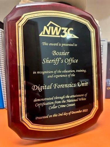 Bossier Sheriff’s Office Digital Forensics Unit receives award for ...