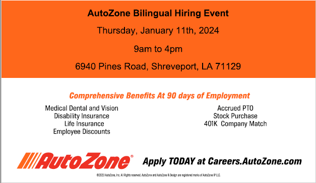 AutoZone hosts a hiring event in Shreveport | Community | ktbs.com