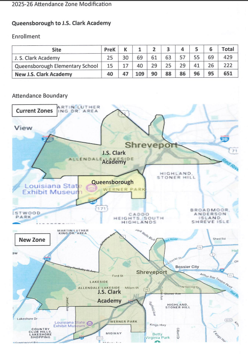 Queensborough injunction denied; Caddo School Board to consider proposed attendance zone changes ...