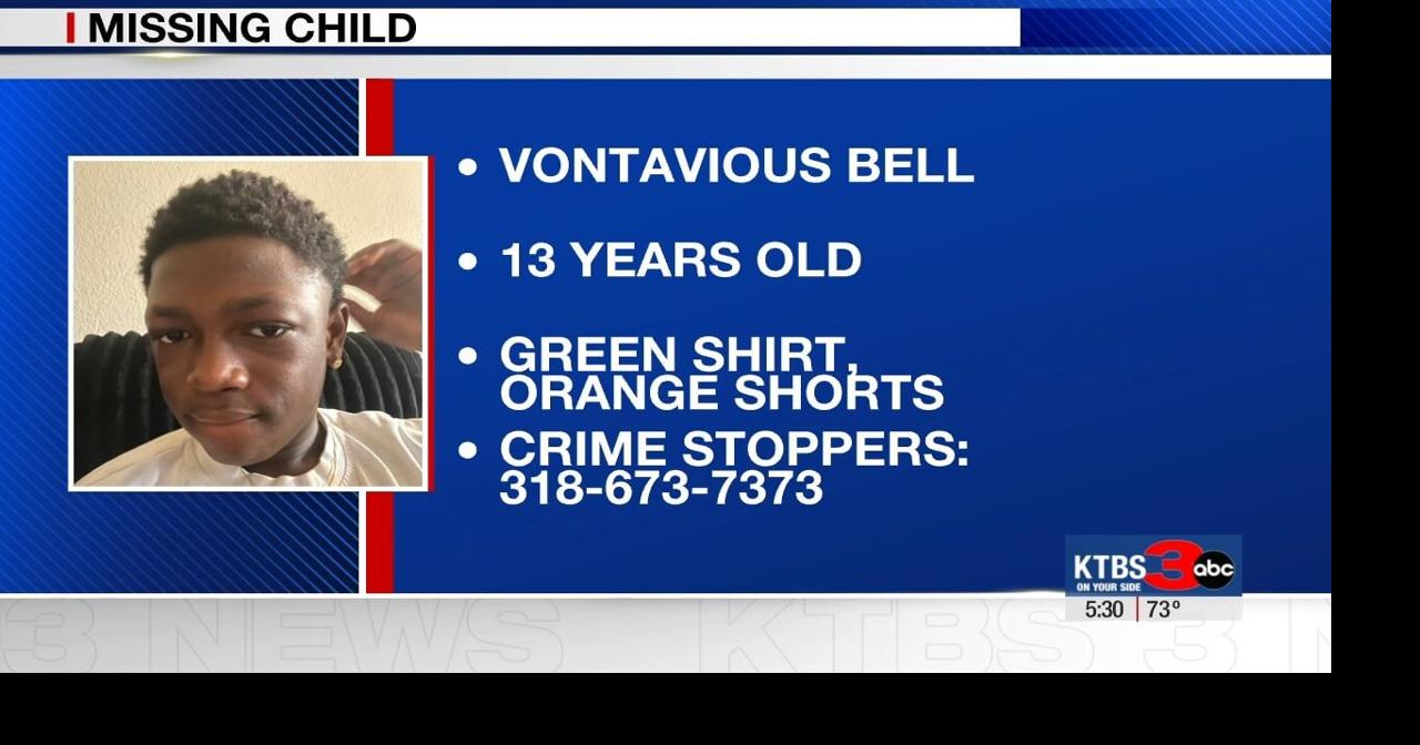 Runaway child: Vontavious Bell | Community | ktbs.com