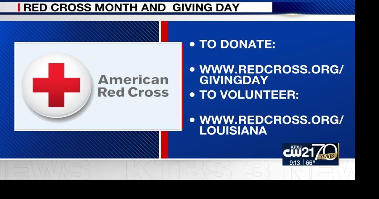 Today is Giving Day for the Louisiana Red Cross during Red Cross Month ...