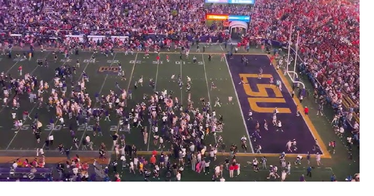 LSU fined $250k for fans storming the field after win against Ole Miss ...