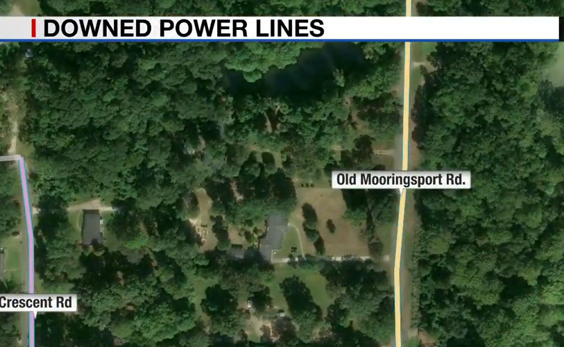 Downed power lines close portion of Old Mooringsport Road in Caddo ...