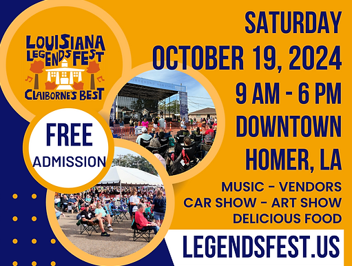 Where in the ArkLaTex is Rick Rowe? Louisiana Legends Fest in Homer ...