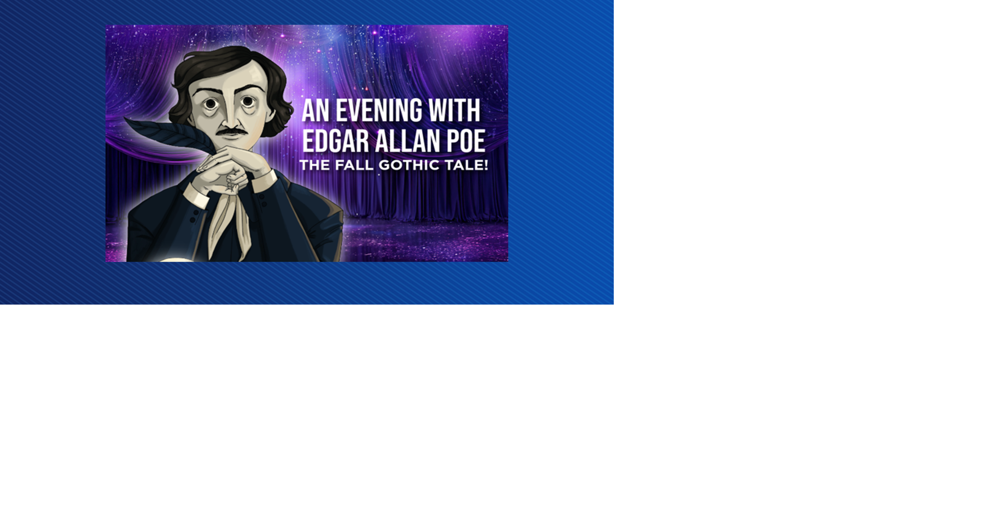 BPCC Theatre to present 'An Evening with Edgar Allan Poe' to kick off spooky season | News ...