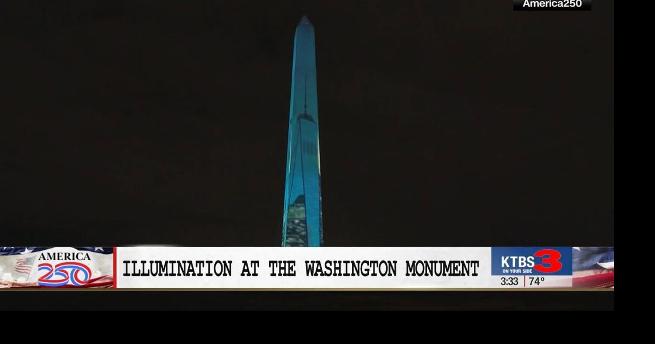 Illumination at the Washington Monument celebrates America's 250th ...