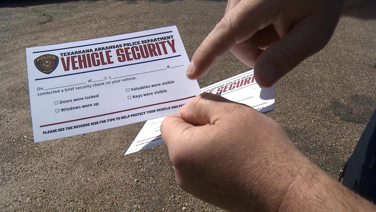 TAPD issues vehicle security check cards | News | ktbs.com