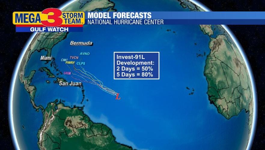 Invest 91L update | StormTeam 3 Weather | ktbs.com