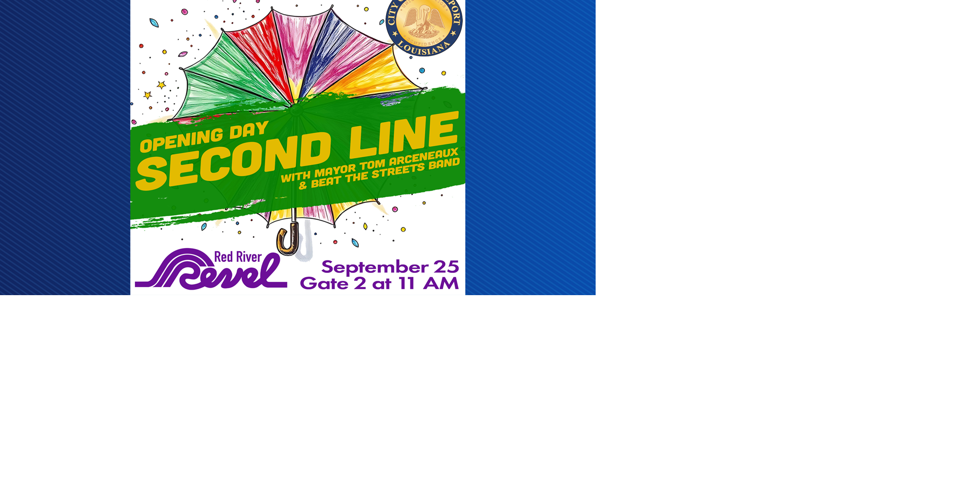 Second line parade to kick off the 49th Annual Red River Revel Arts ...