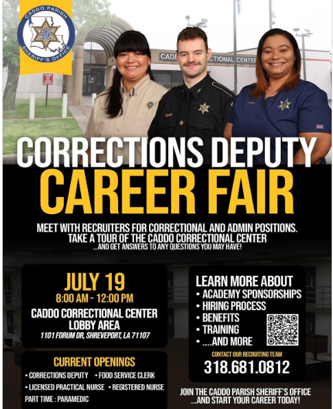 Caddo Parish Sheriff's Office holding corrections deputy career fair ...