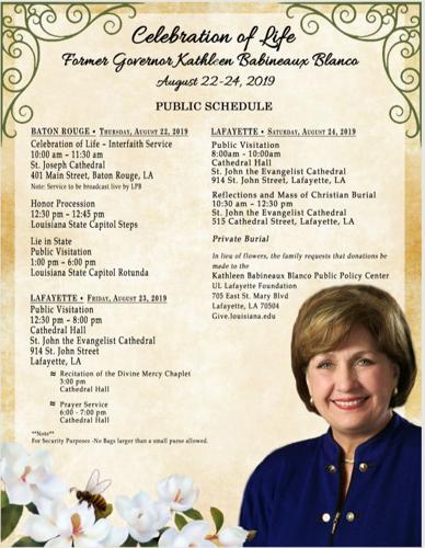 Gov. Blanco to lie in state in the Capitol Rotunda Thursday | Louisiana ...