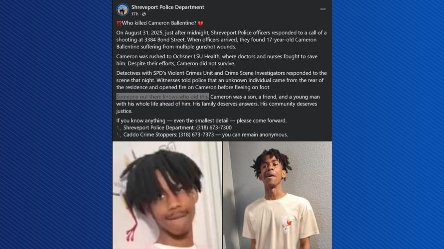 Who killed Cameron Ballentine? | News | ktbs.com