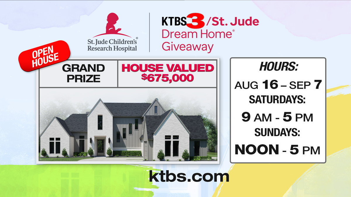 Open house tours of the KTBS 3 St. Jude Dream Home wrap up this weekend | KTBS 3 St. Jude Dream ...