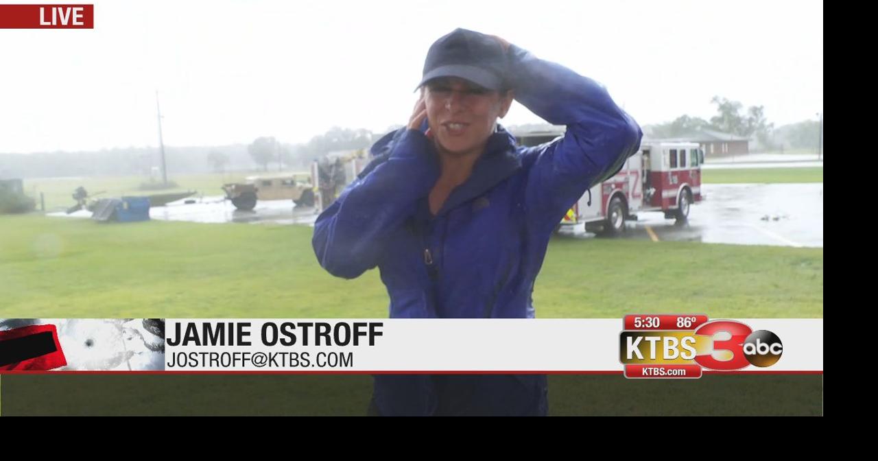 KTBS News crew rides out Barry with first responders | Tropical Weather ...