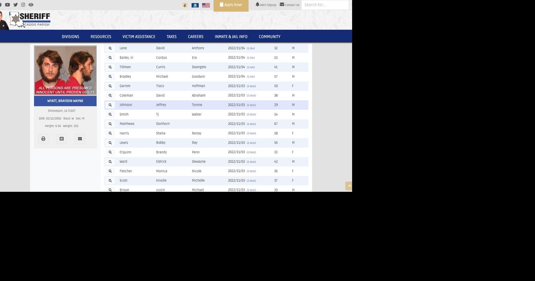 Caddo sheriff: Mugshots are back on website | News | ktbs.com