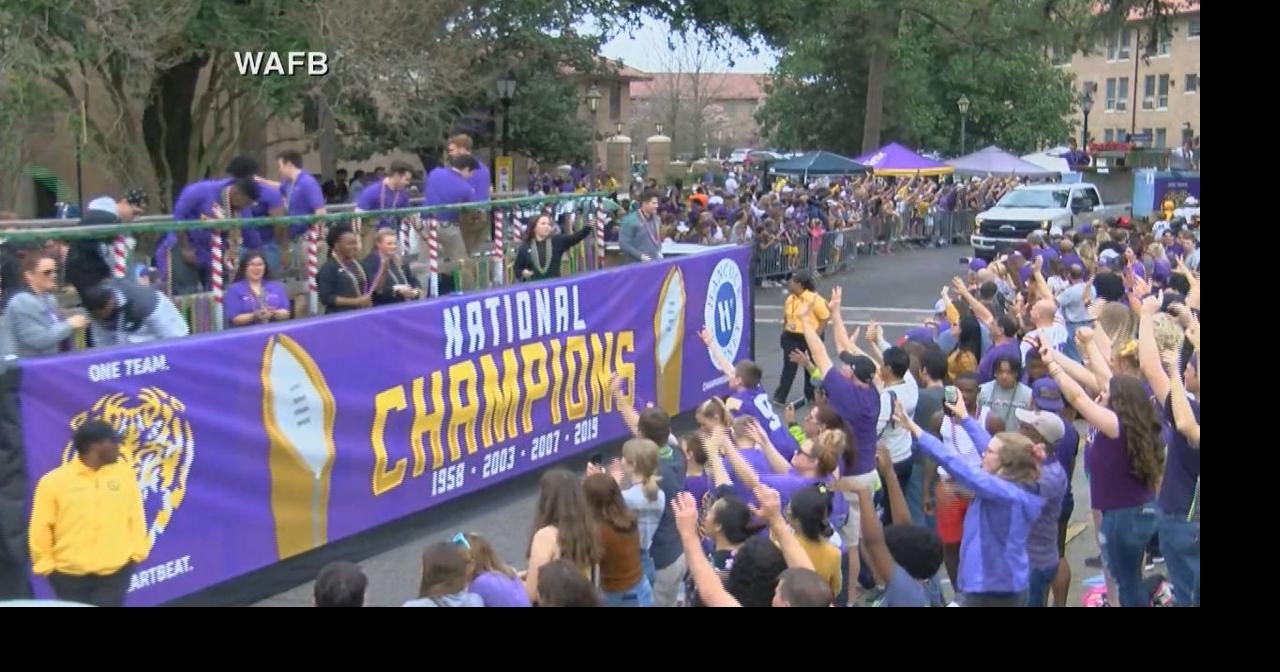LSU fans, team celebrate with victory parade | LSU | ktbs.com