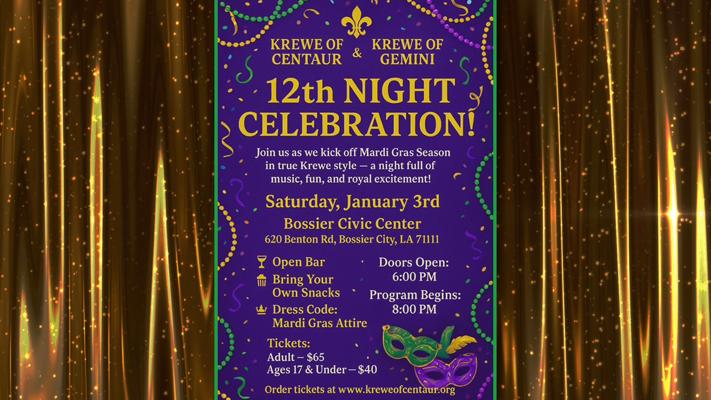 12th Night Celebration tomorrow night | Calendar | ktbs.com
