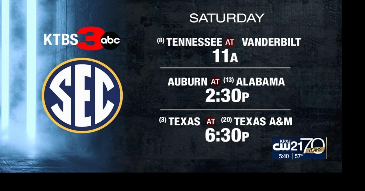 Thanksgiving weekend SEC matchups LIVE on KTBS | In Case You Missed It | ktbs.com
