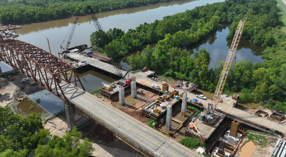 Lane closures anticipated as Jimmie Davis bridge construction ...