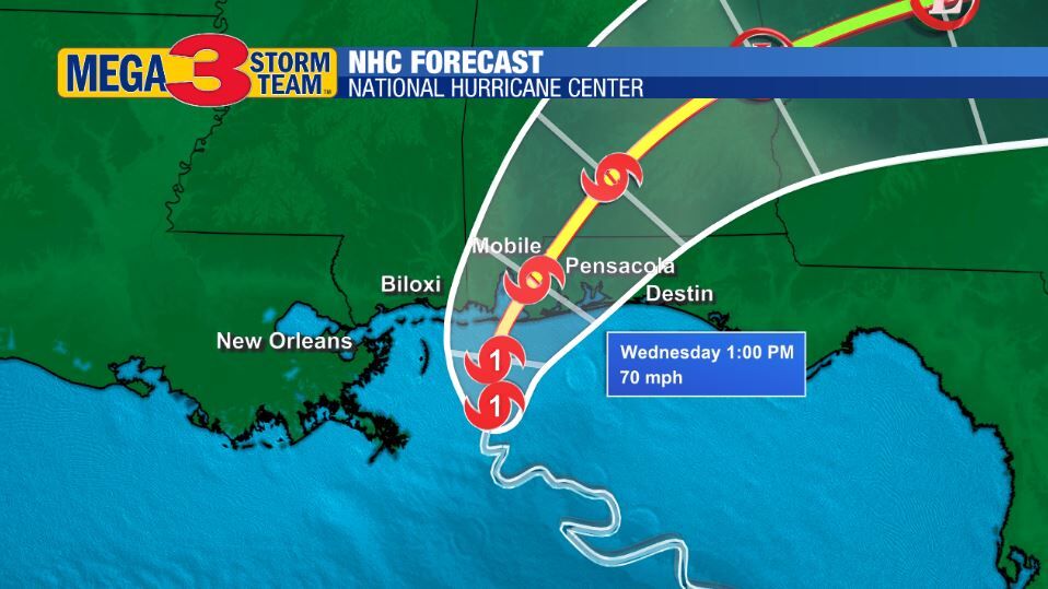 Hurricane Sally slowly approaching the Alabama coast line | Hurricane ...