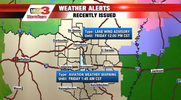 Lake Wind Advisory until noon Friday | StormTeam 3 Weather | ktbs.com