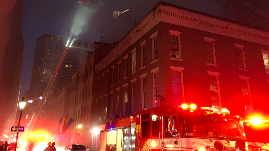 6-alarm fire burns New Orleans French Quarter hotel | Louisiana | ktbs.com