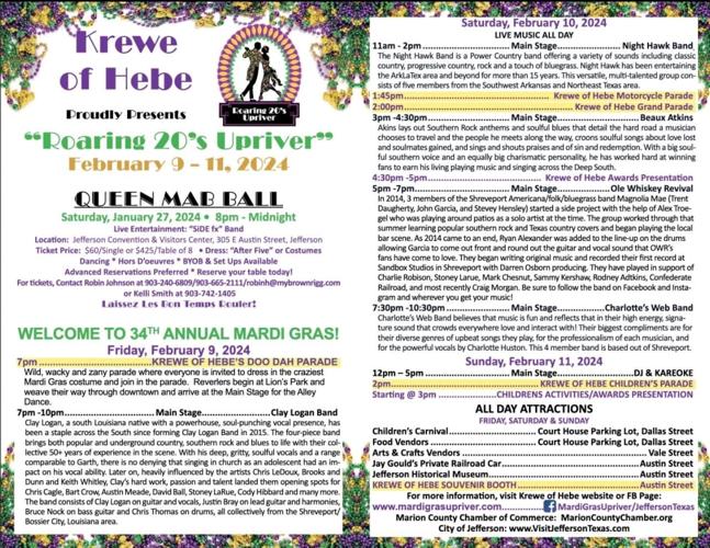 City of Jefferson prepares for a weekend of Mardi Gras events | Mardi Gras in the ArkLaTex ...