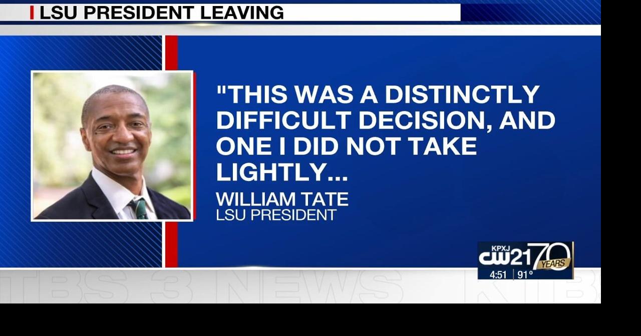 LSU President William F. Tate IV accepts presidency at Rutgers ...