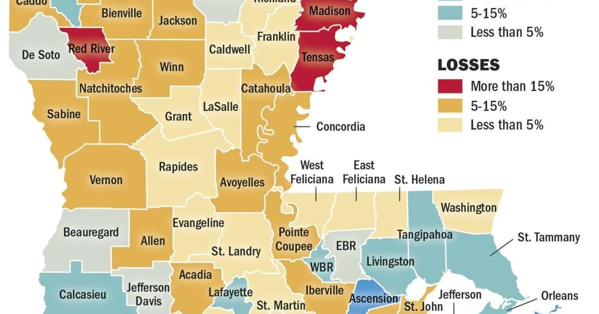 Census 2020: S La. parishes grew, northern, rural parishes decline ...
