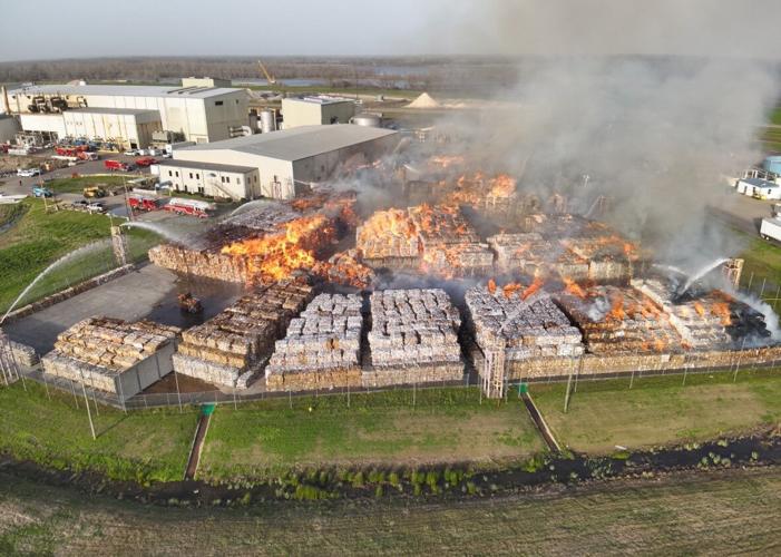Fire crews battle massive wind-driven blaze at The Port of Caddo ...