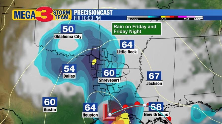 Rain forecast on Friday and Saturday | News | ktbs.com