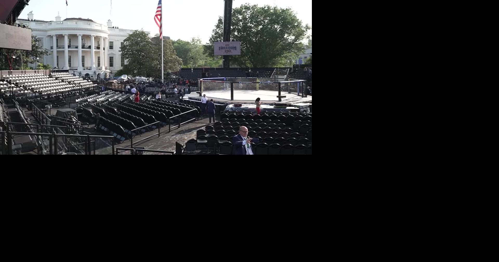 RAW: DC: CLOSE-UP LOOK AT WHITE HOUSE UFC OCTAGON | News | ktbs.com