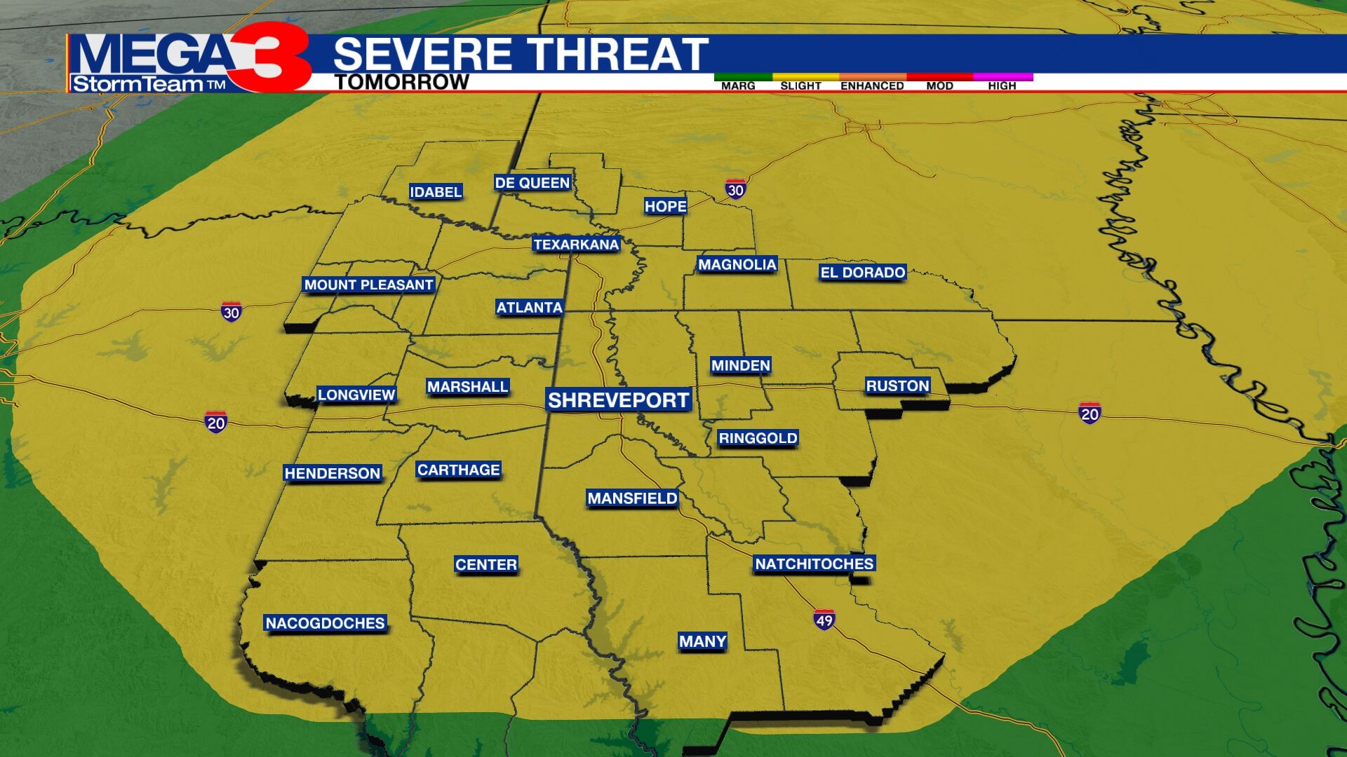 KTBS 24 Hour Weather | ktbs.com