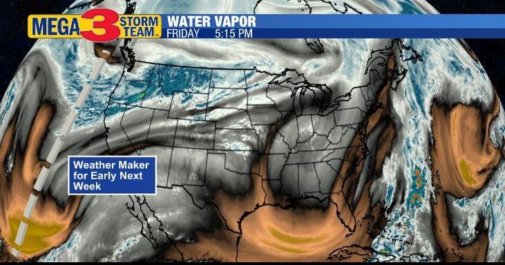 Next weather maker forecast for the first of next week | News | ktbs.com