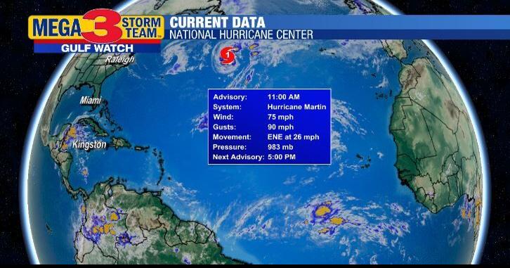 Martin becomes the 7th hurricane of the season | StormTeam 3 Weather ...