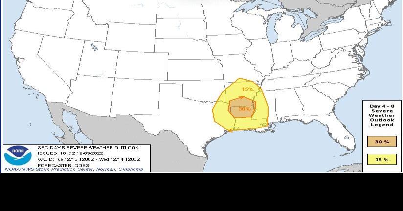 Stormy weather forecast next Tuesday | News | ktbs.com