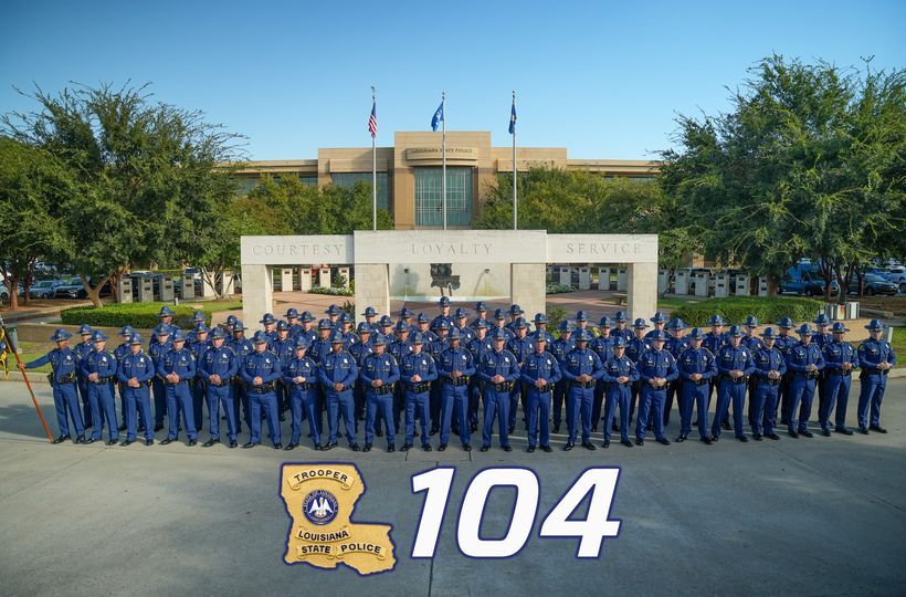 Louisiana State Police welcomes 55 new troopers as cadet class 104 ...