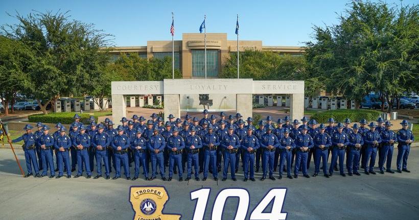 Louisiana State Police welcomes 55 new troopers as cadet class 104 ...