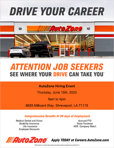 AutoZone to host drive-up hiring event | Business | ktbs.com