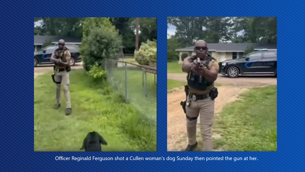 Cullen officer arrested after shooting dog, pointing gun at owner ...