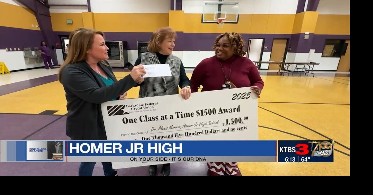 Homer Junior High School teacher wins 'One Class At A Time' | Community | ktbs.com