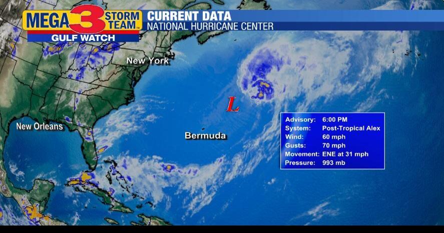 Alex becomes a Post Tropical Storm | News | ktbs.com