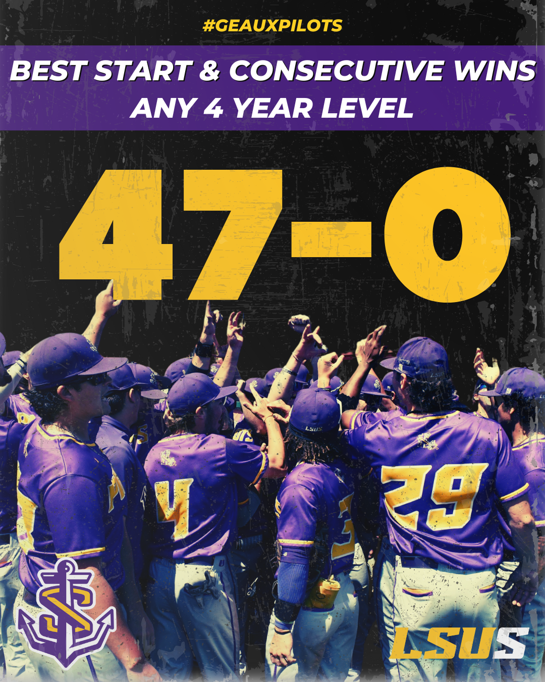 LSUS baseball sets four-year college baseball record for longest ...