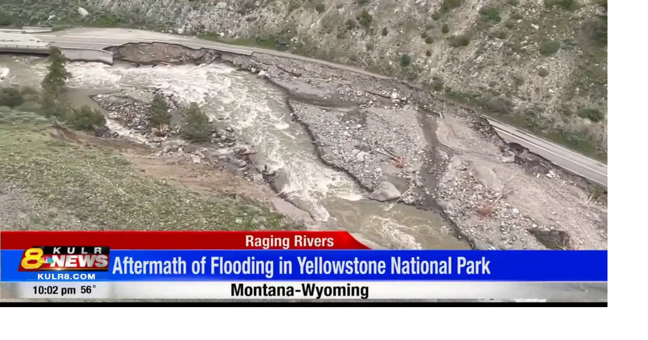 Aftermath of flooding in Yellowstone National Park | | kulr8.com