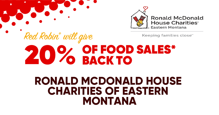 Red Robin of Billings promo giving portion of sales on March 28 to ...