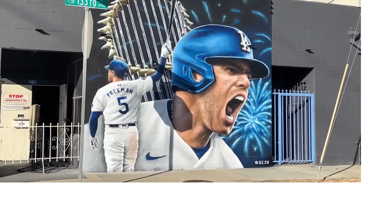 World Series MVP Freddie Freeman immortalized in California mural ...